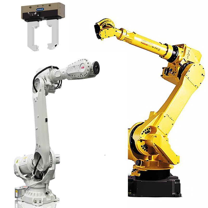 식품 산업 공장에서 FANUC,IRB6700 및 KR210 로봇을 위한 SCHUNK 로봇 손잡이