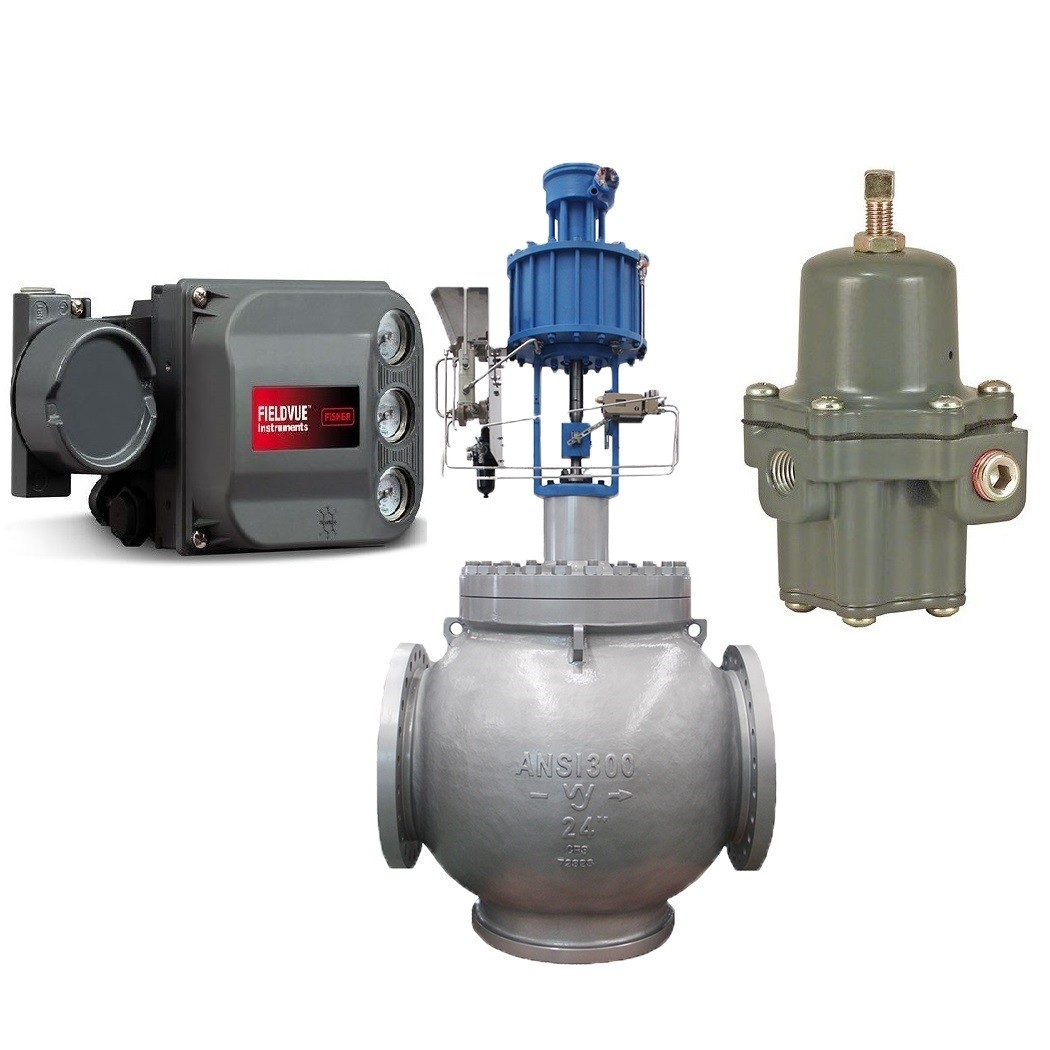 피셔 DVC6200F 디지털 밸브 포지셔너와 67DF 압력 조절기