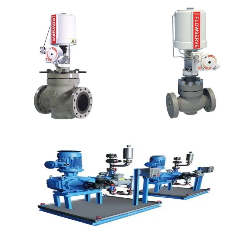 압력 절감 및 Flowserve Valtek VR 액추에이터와 3200MD 밸브 포지셔너와 함께 과열 스테이션