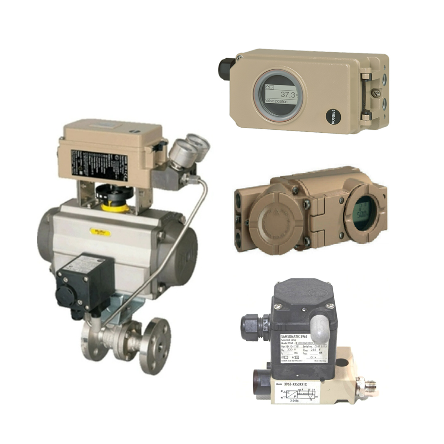 위치기 및 소레노이드와 함께 샘슨 공기 제어 볼 밸브