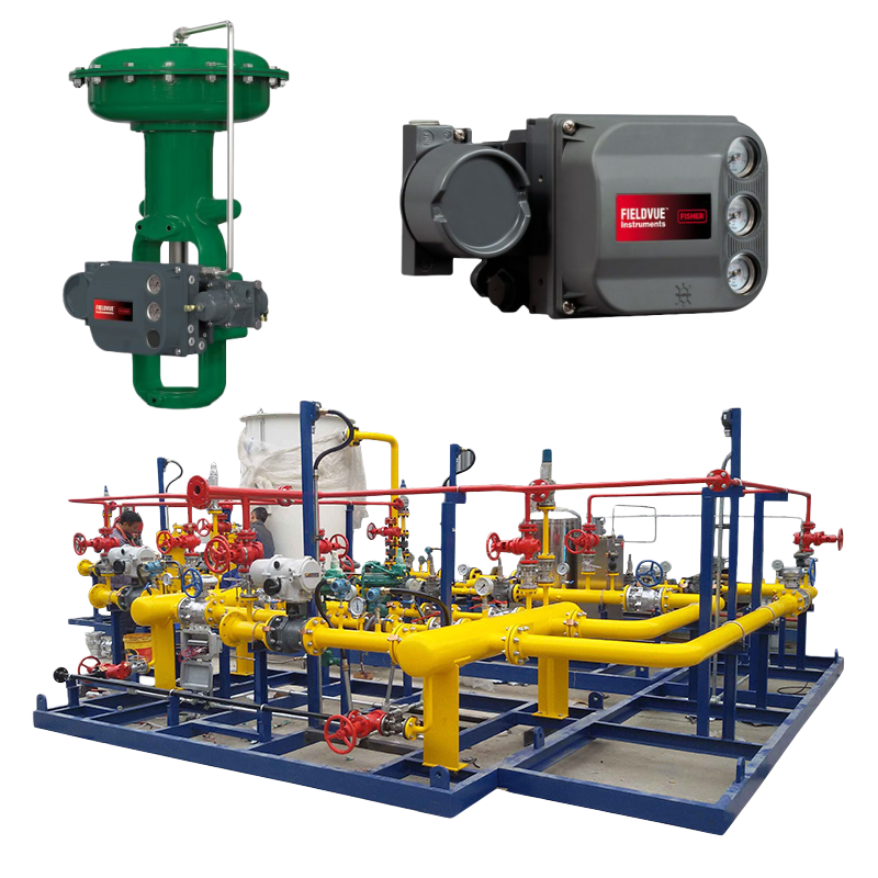 Fisher 657/667 스프링 리턴 작동 방식의 공압 제어 밸브