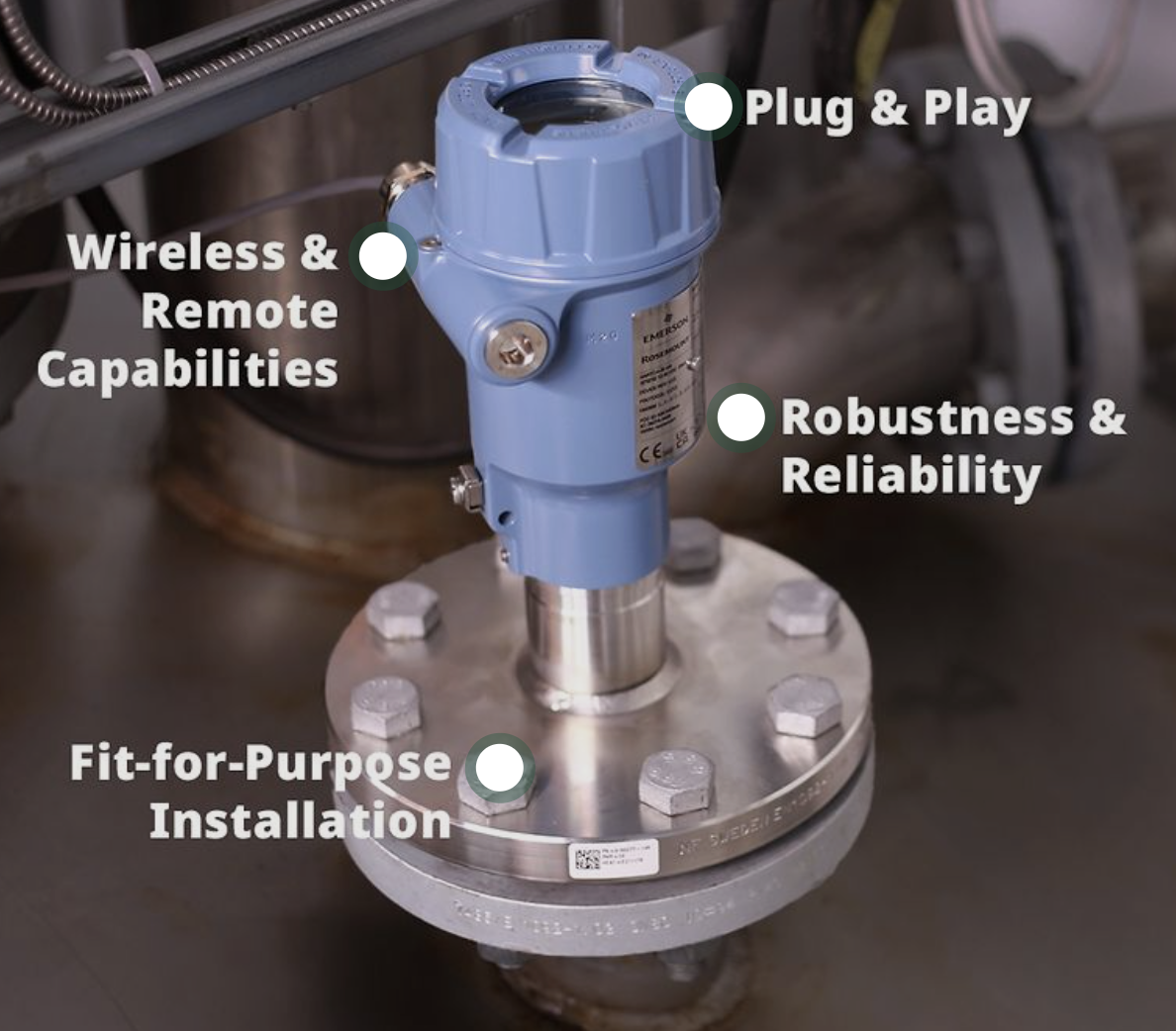 Rosemount 3408 Wireless Level Transmitter | 80 GHz Radar Level Measurement